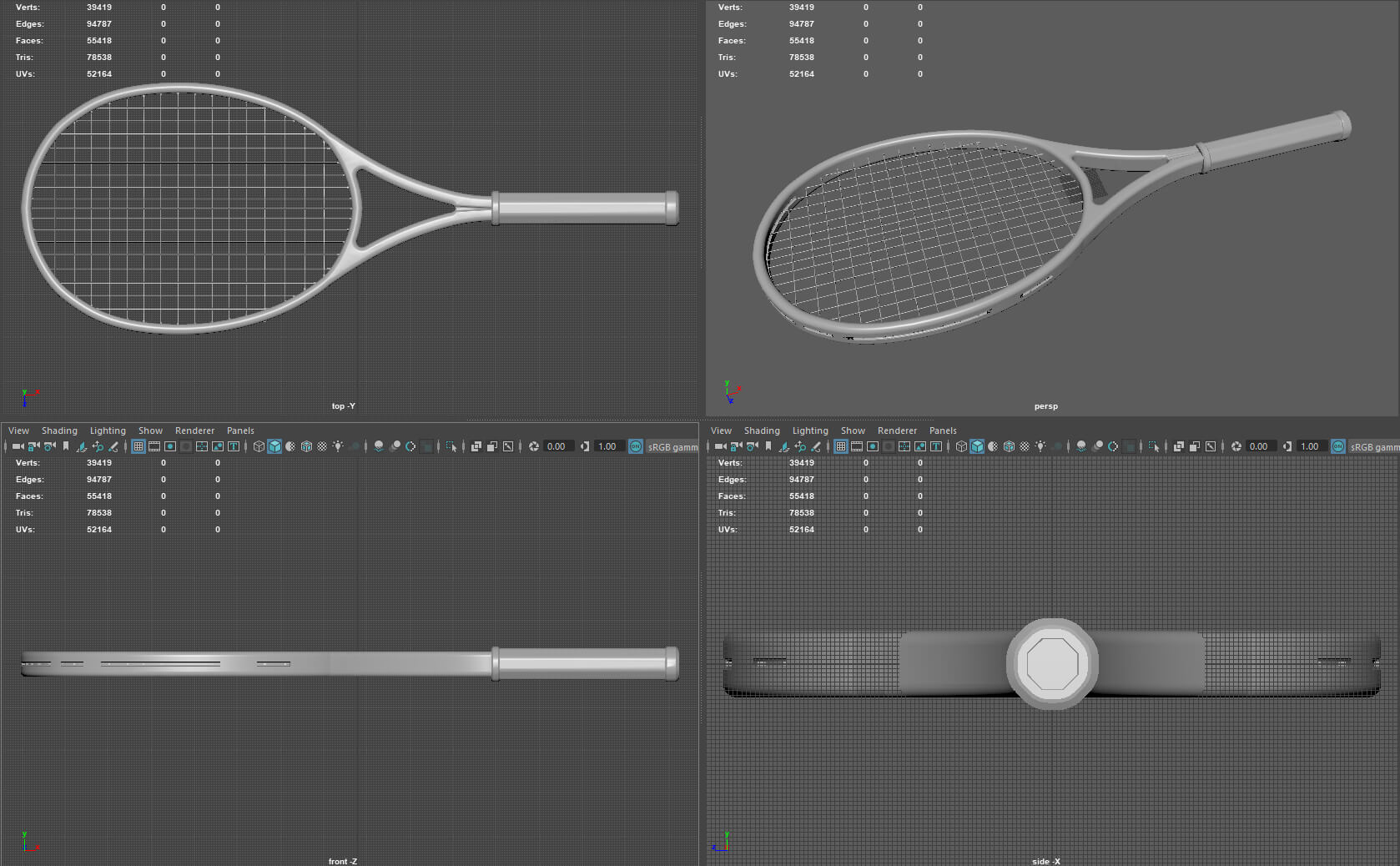 Tennis Racket - 3D Model by sanchiesp