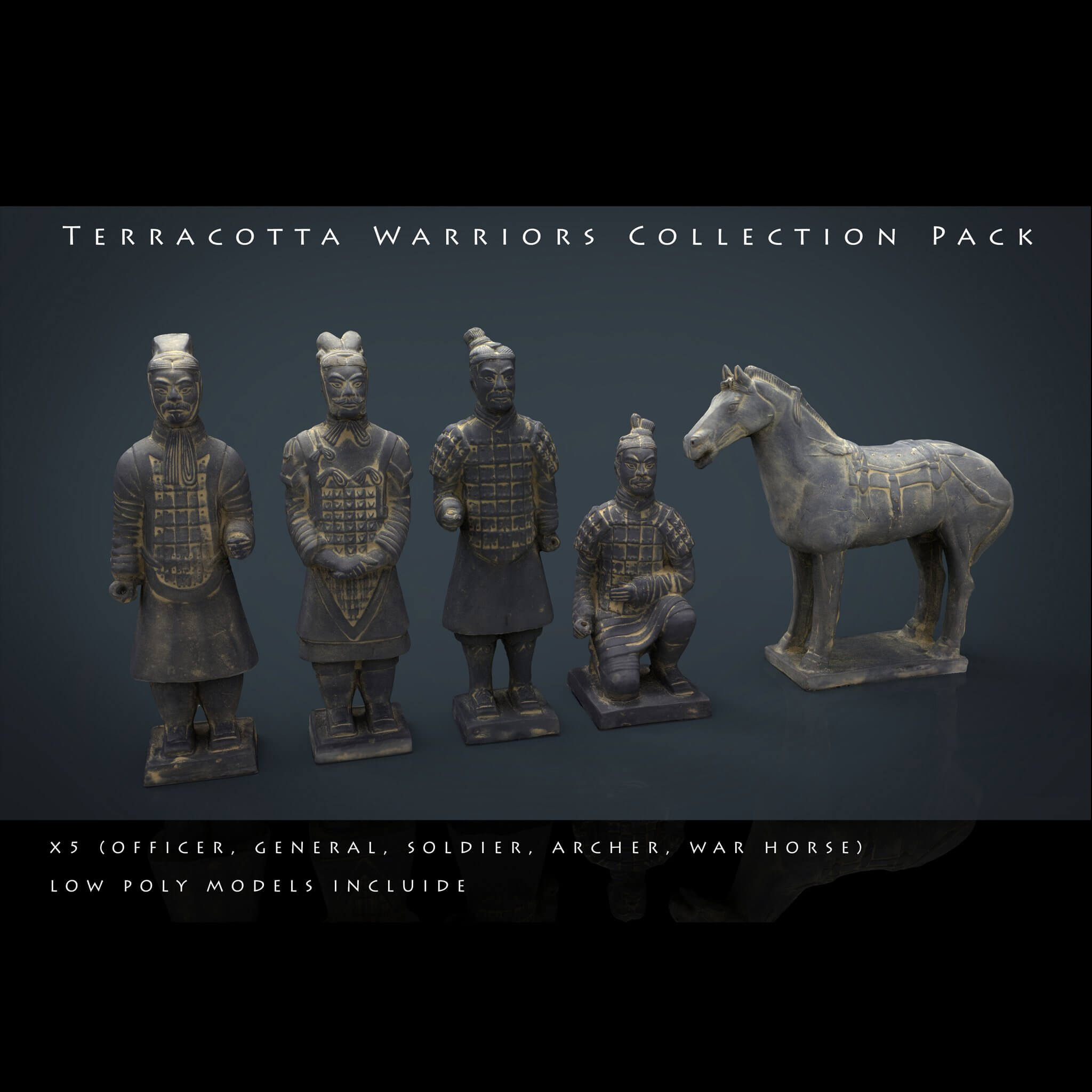 Terracotta Warriors Collection Pack - 3D Model by sanchiesp