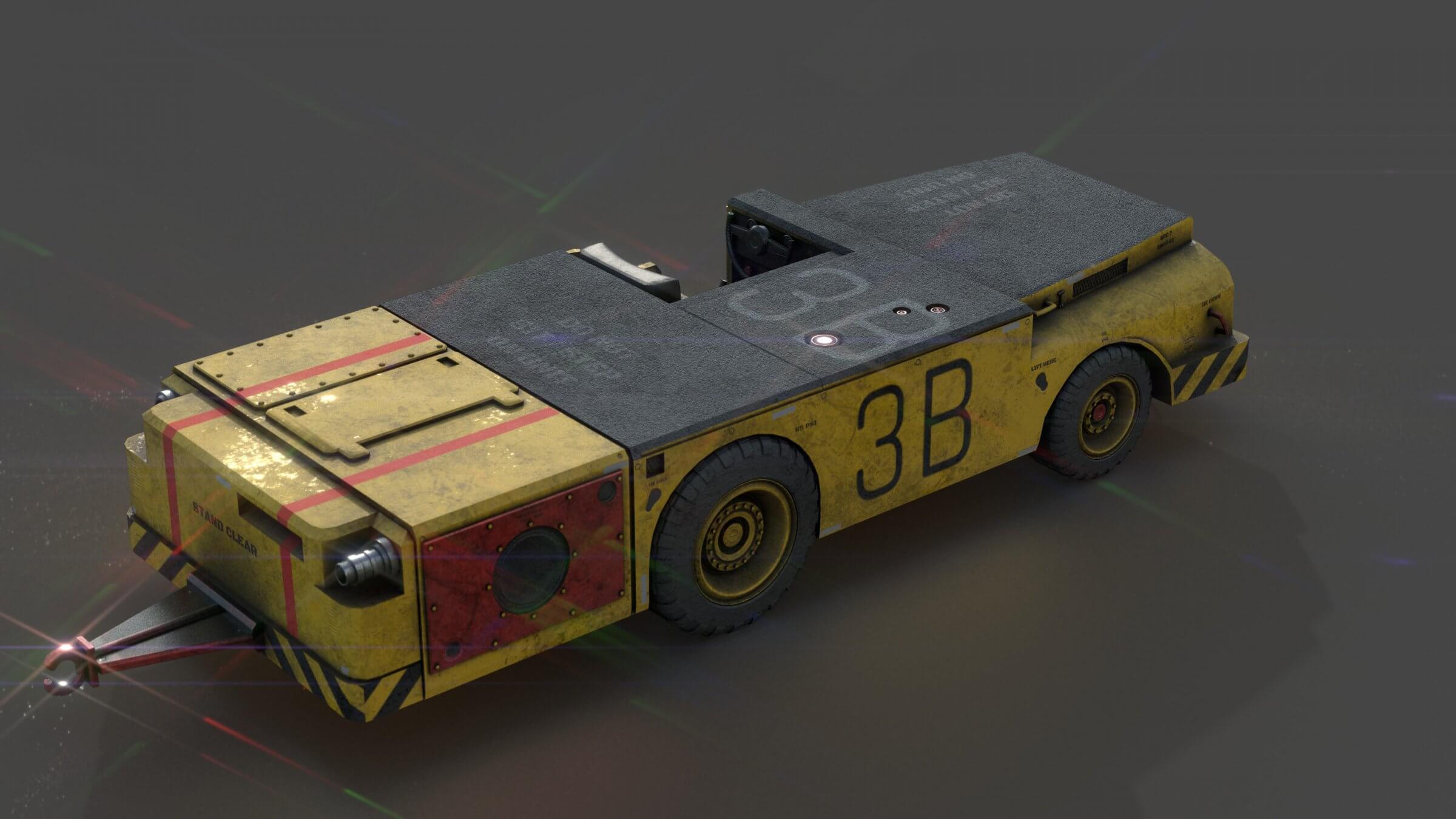 US Army Flight Deck Carrier Tractor - 3D Model by sanchiesp