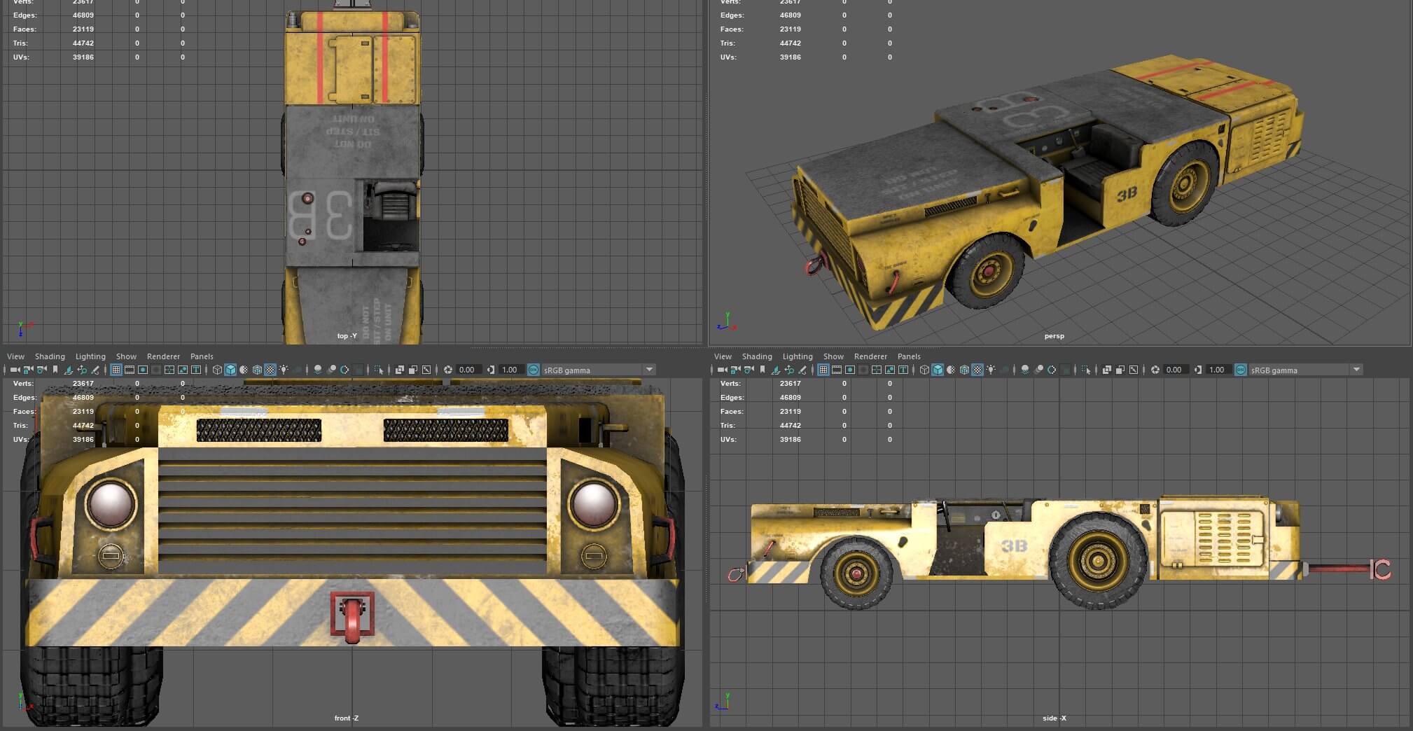 US Army Flight Deck Carrier Tractor - 3D Model by sanchiesp