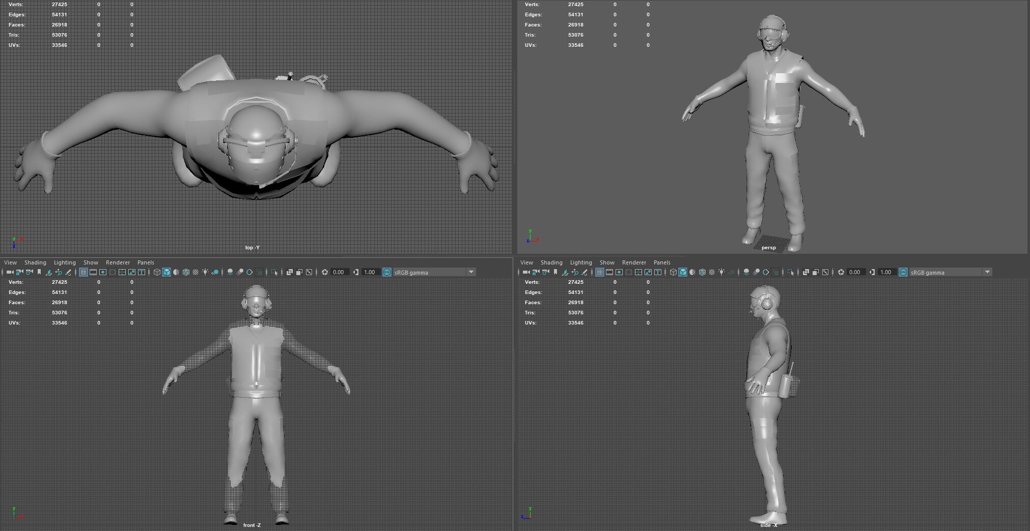 US NAVY Flight Deck Crew [Blue] - 3D Model by sanchiesp