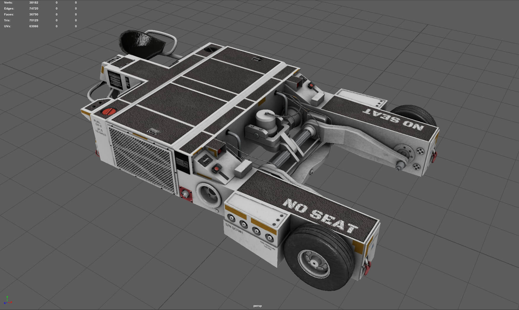 US Navy Tractor AS32 - 3D Model by sanchiesp