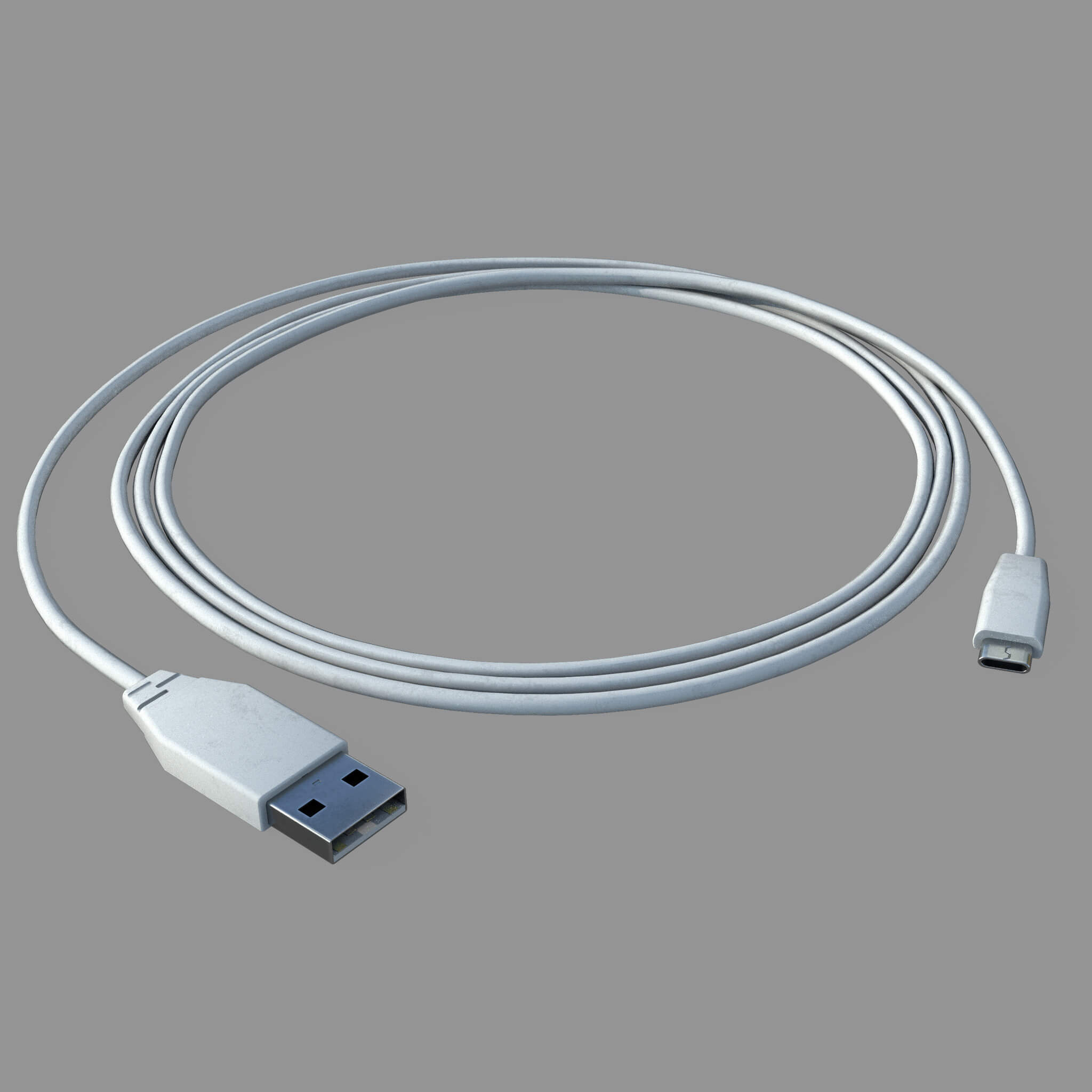 USB Cable - 3D Model by sanchiesp