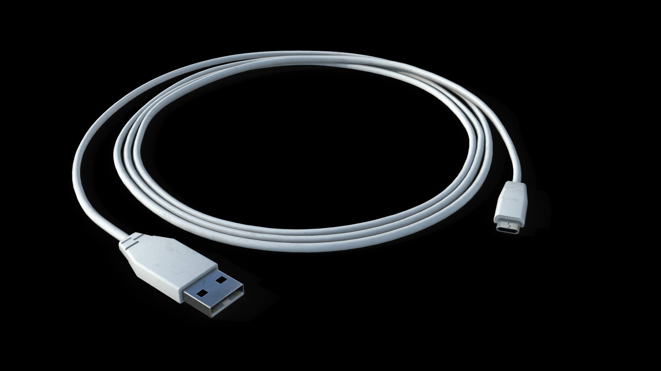 USB Cable - 3D Model by sanchiesp