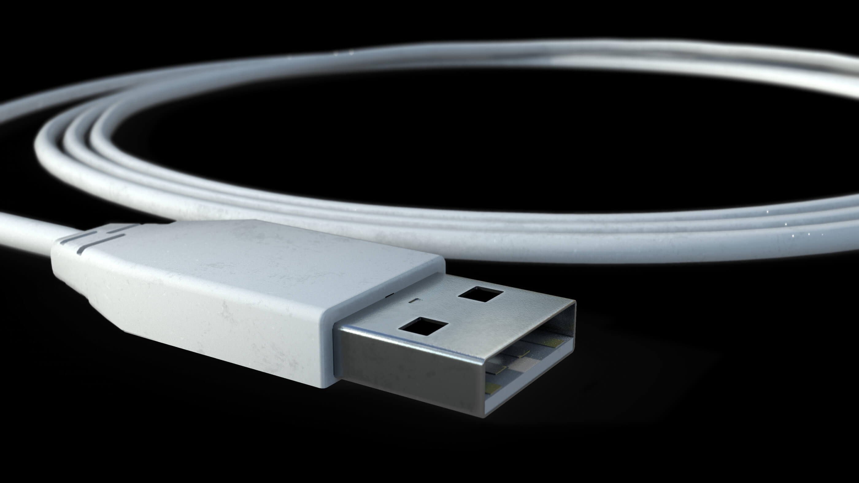 USB Cable - 3D Model by sanchiesp