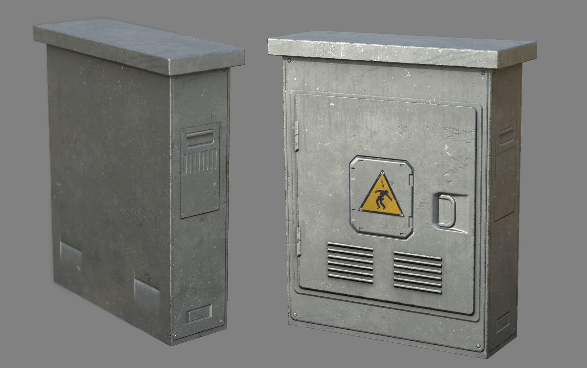 Realitic Utility Box - 3D Model by sanchiesp