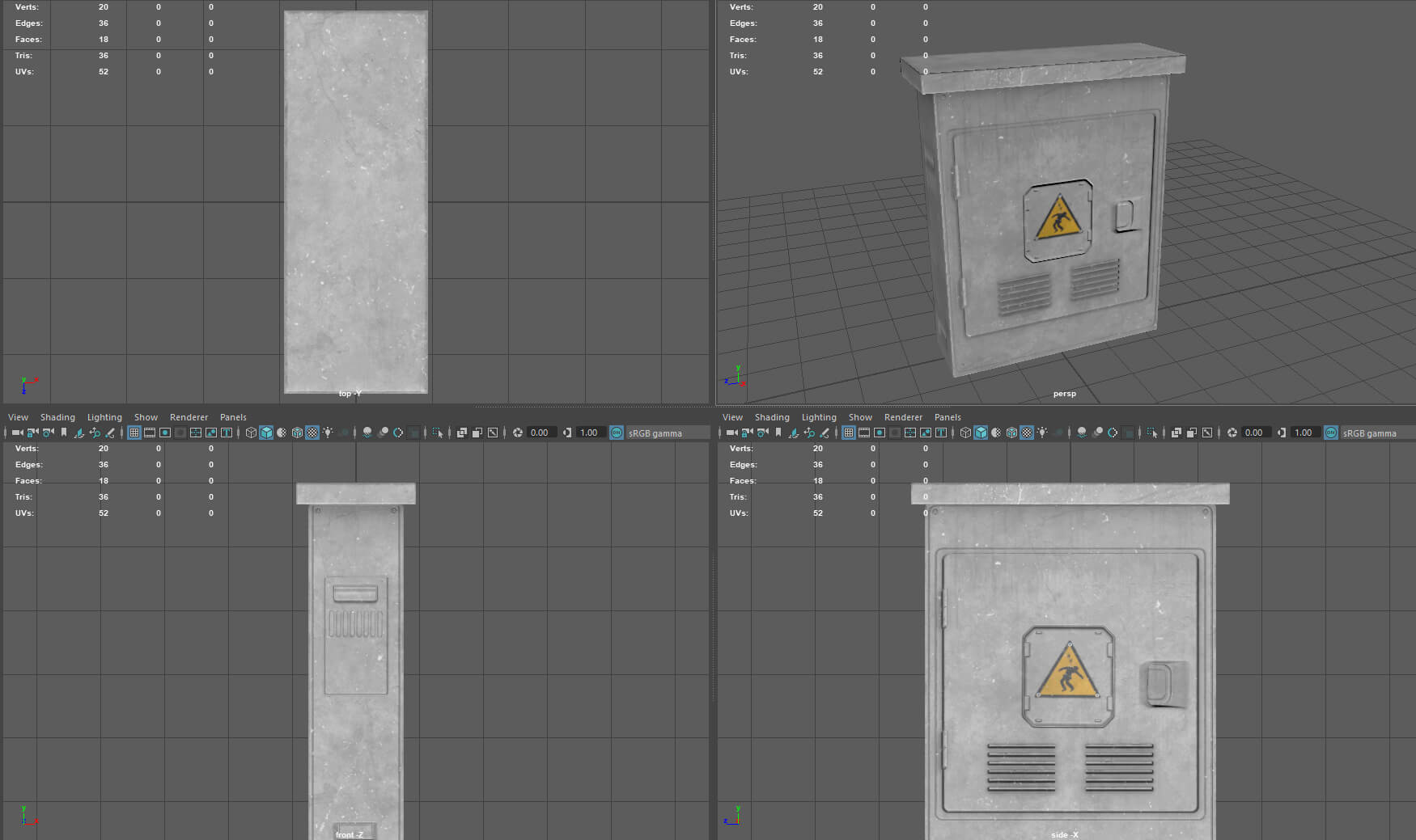 Realitic Utility Box - 3D Model by sanchiesp