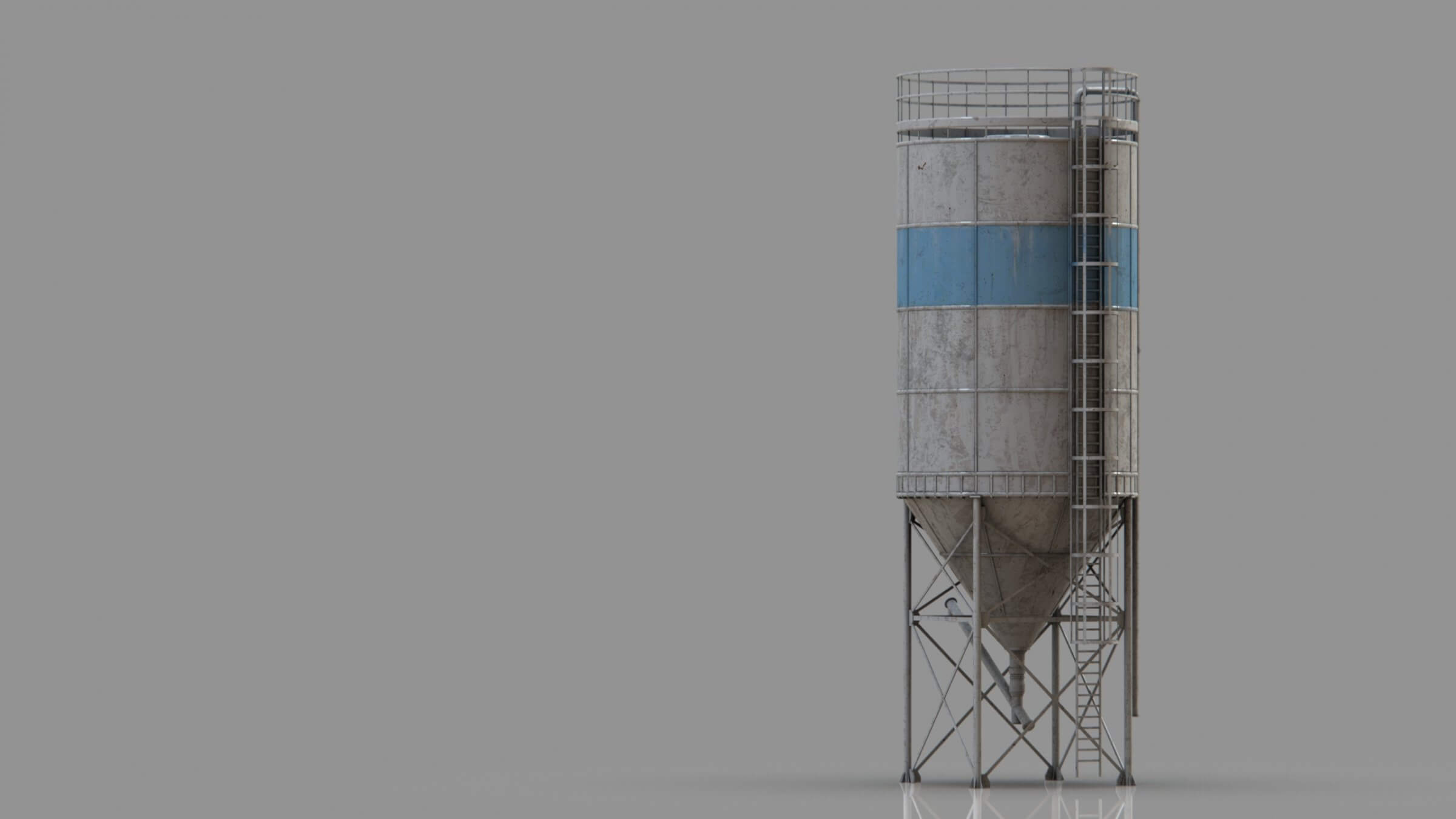 Vertical Cement Silo - 3D Model by sanchiesp