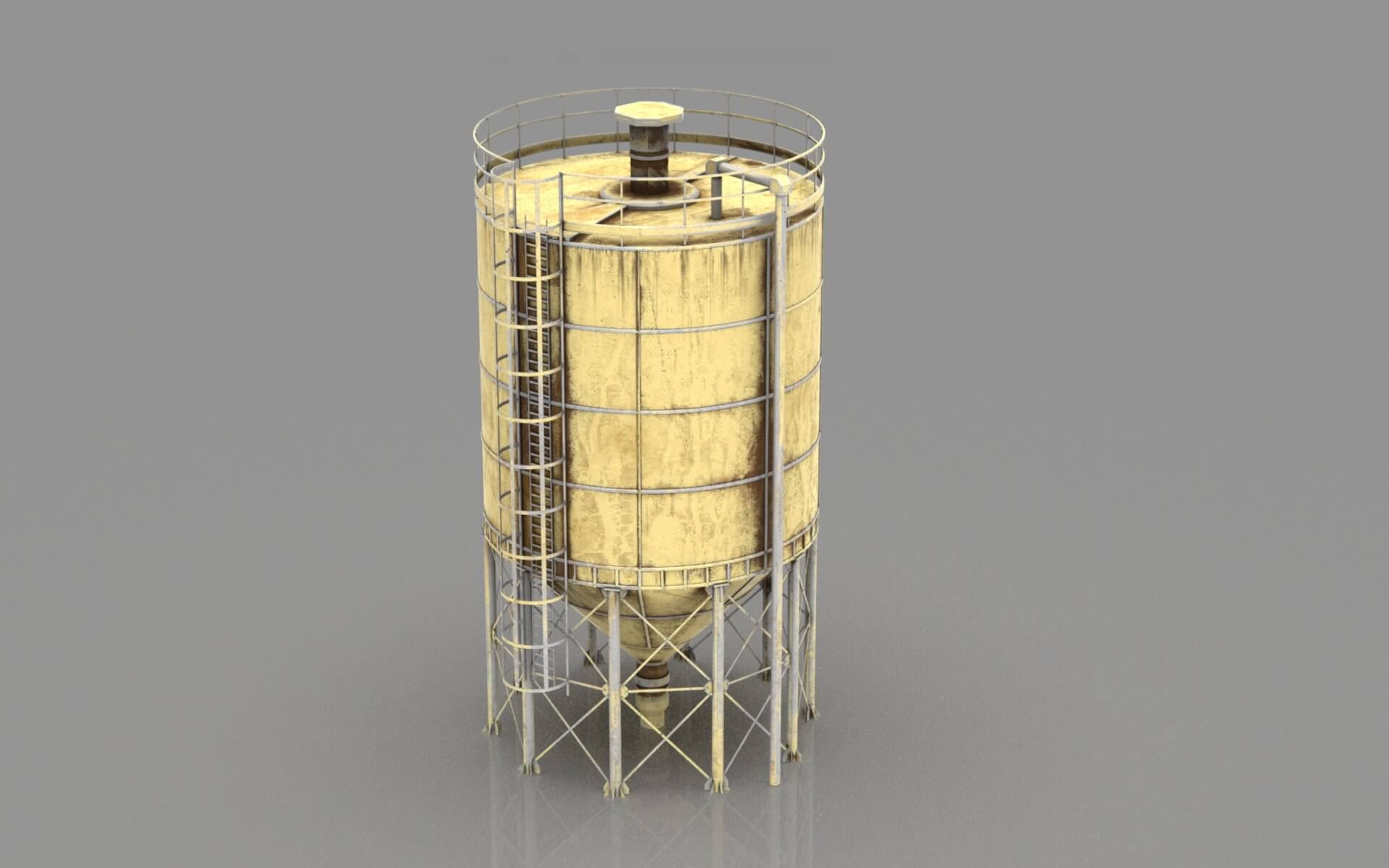 Vertical Water Silo - 3D Model by sanchiesp