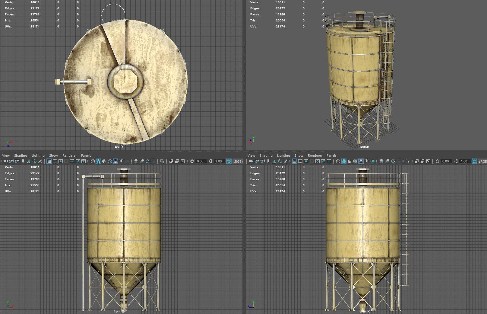 Vertical Water Silo - 3D Model by sanchiesp