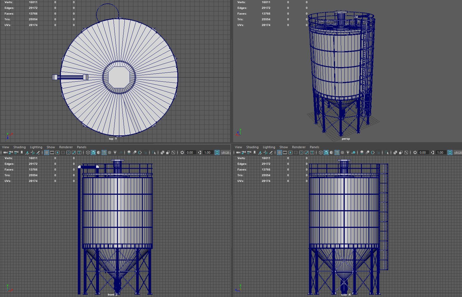 Vertical Water Silo - 3D Model by sanchiesp