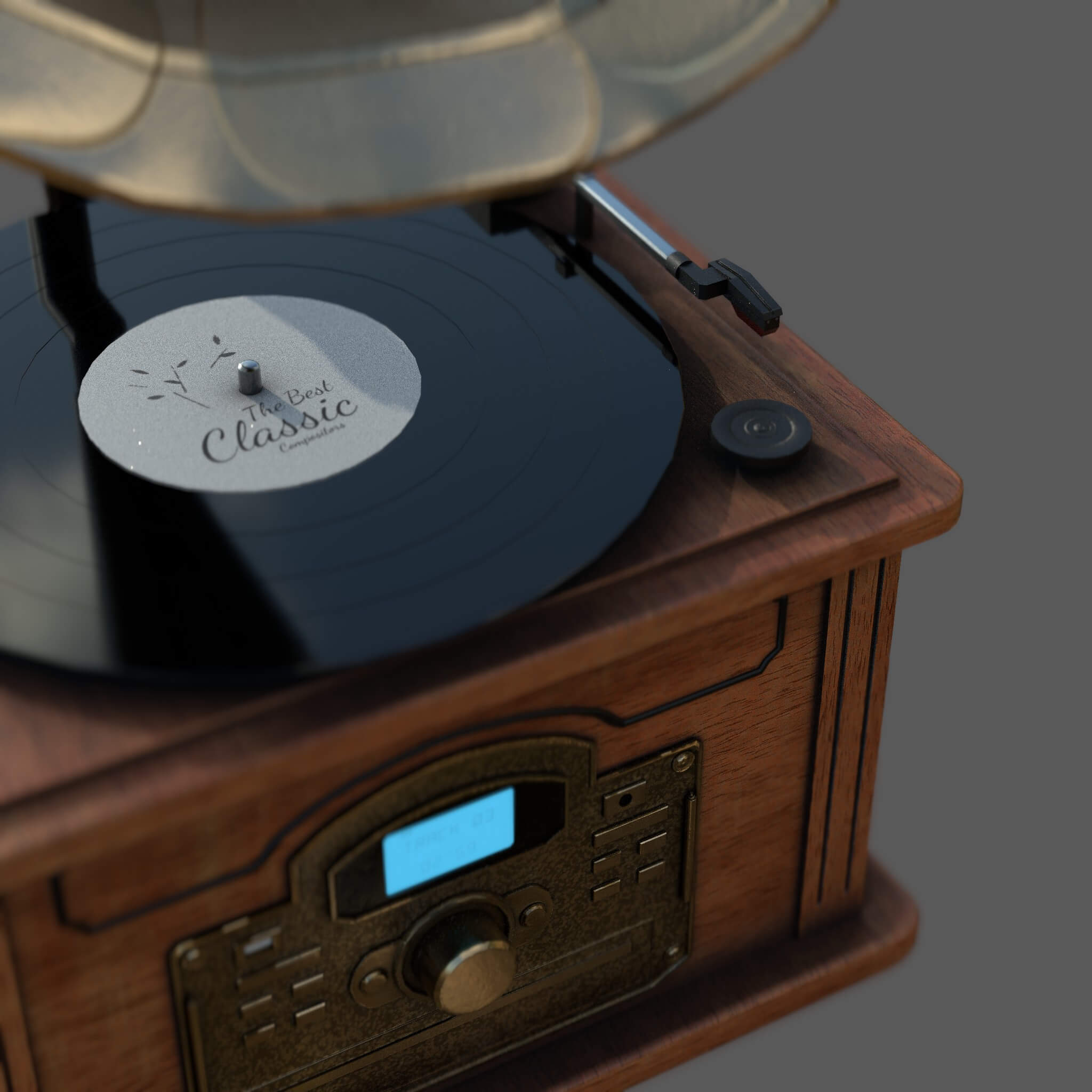 Vintage Gramophone - 3D Model by sanchiesp