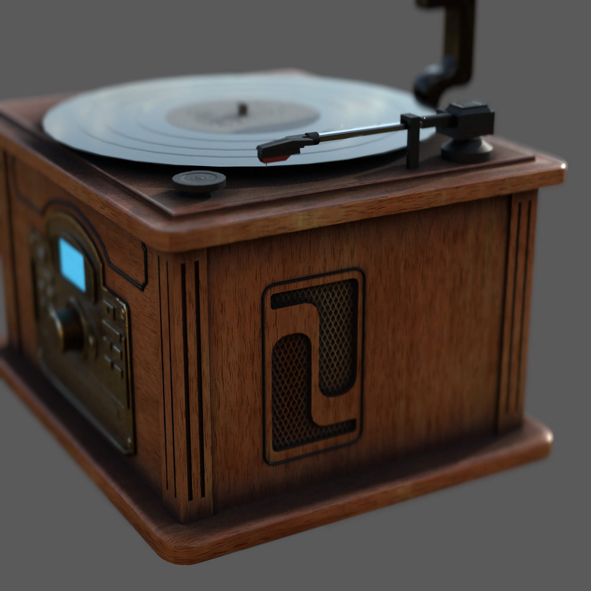 Vintage Gramophone - 3D Model by sanchiesp