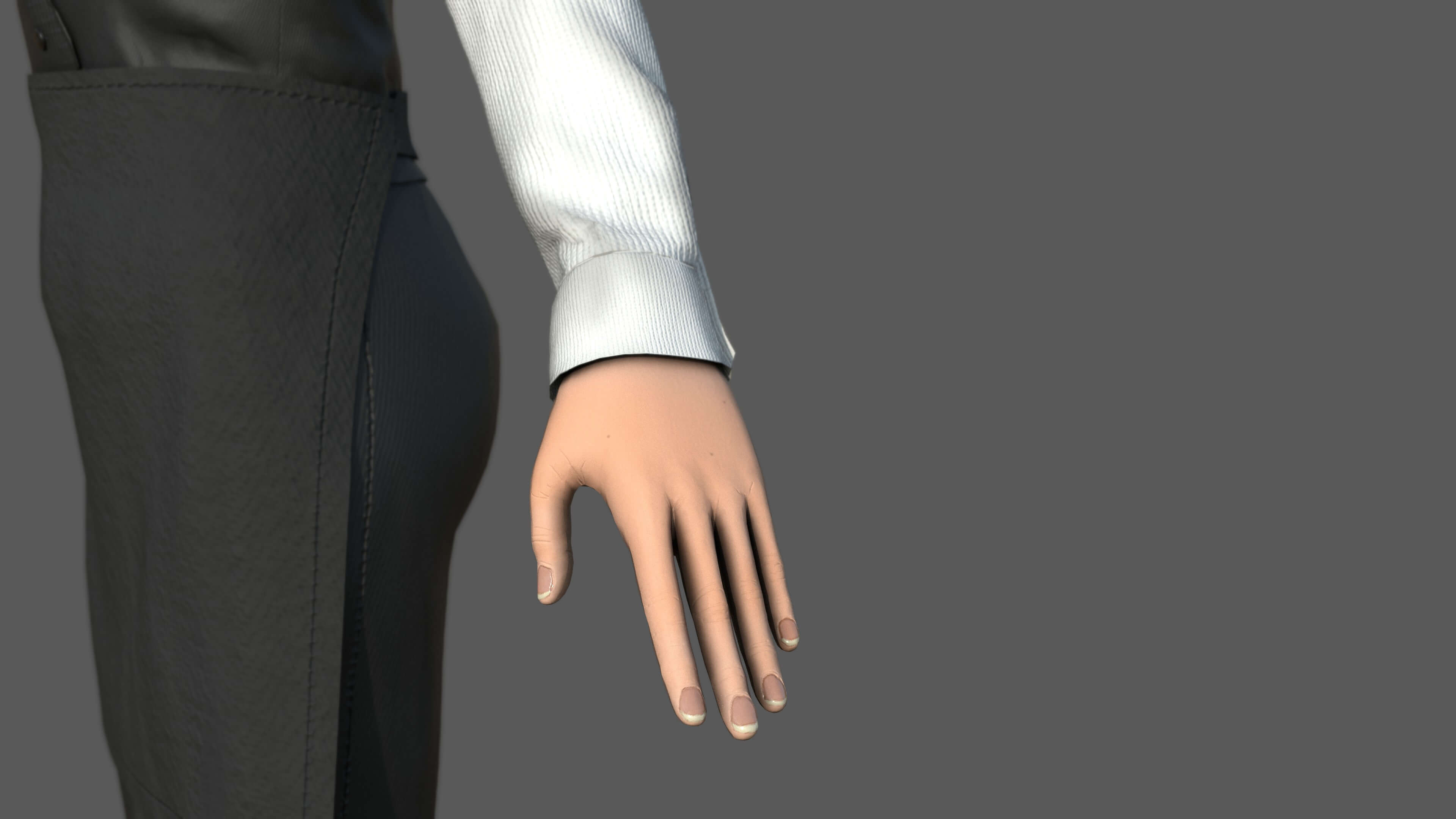 Young Female Waiter - 3D Model by sanchiesp