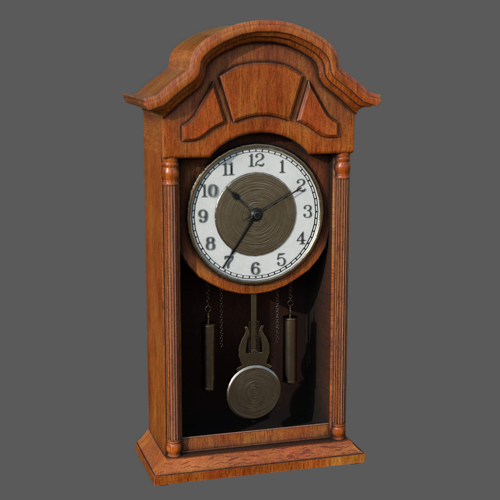 Wall Clock With Pendulum - 3D Model by sanchiesp
