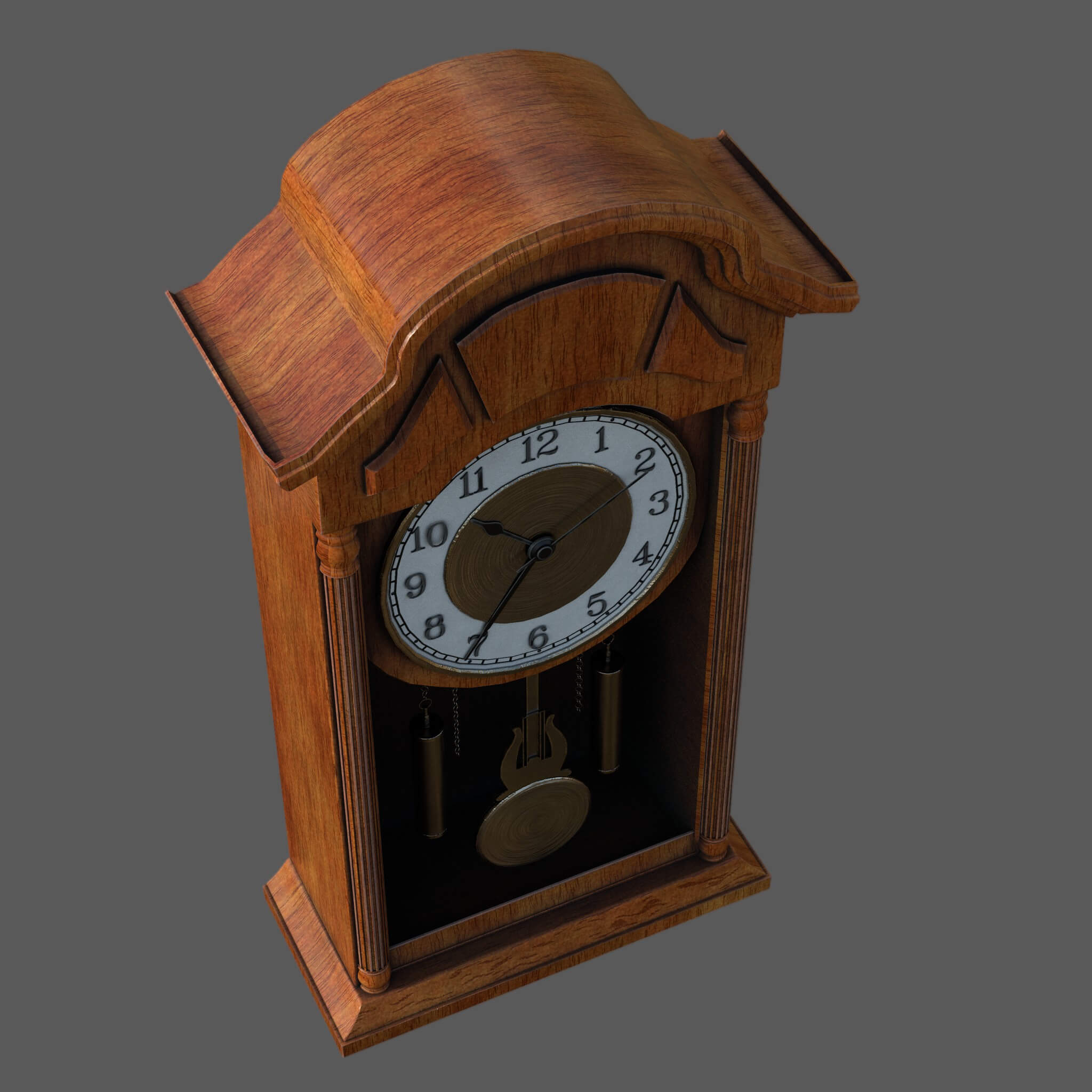 Wall Clock With Pendulum - 3D Model by sanchiesp