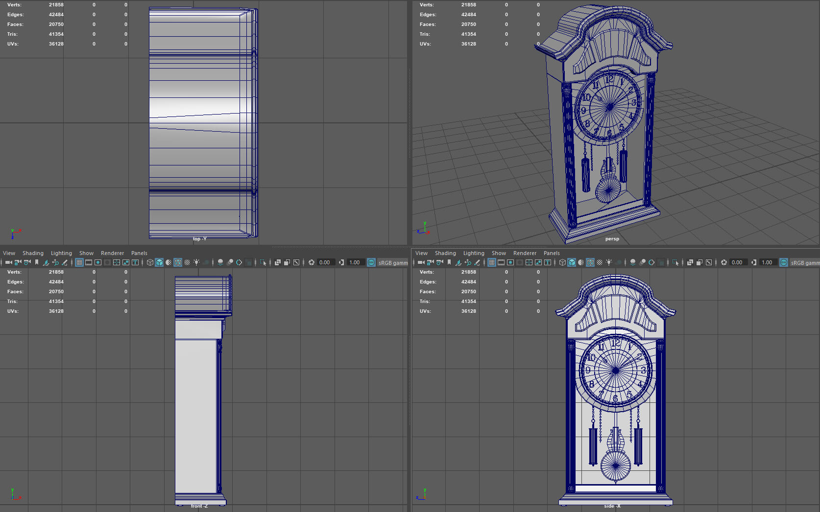Wall Clock With Pendulum - 3D Model by sanchiesp