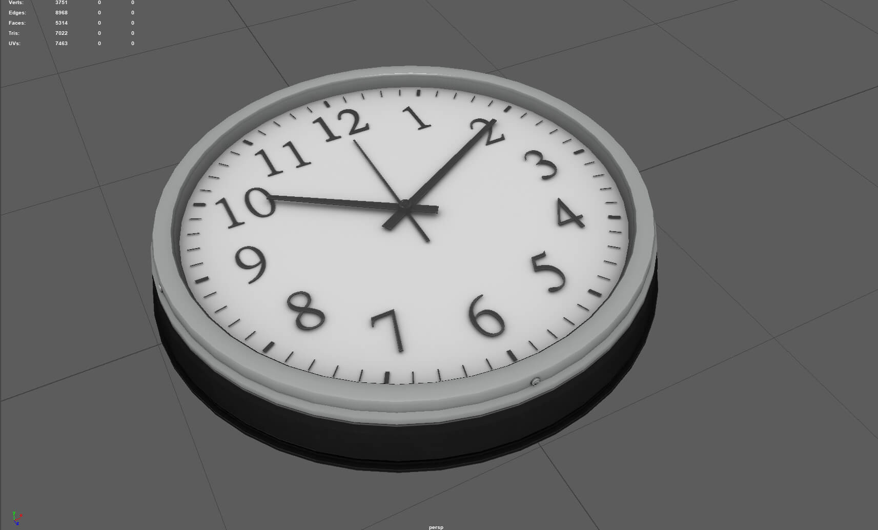 Realistic Wall Clock - 3D Model by sanchiesp