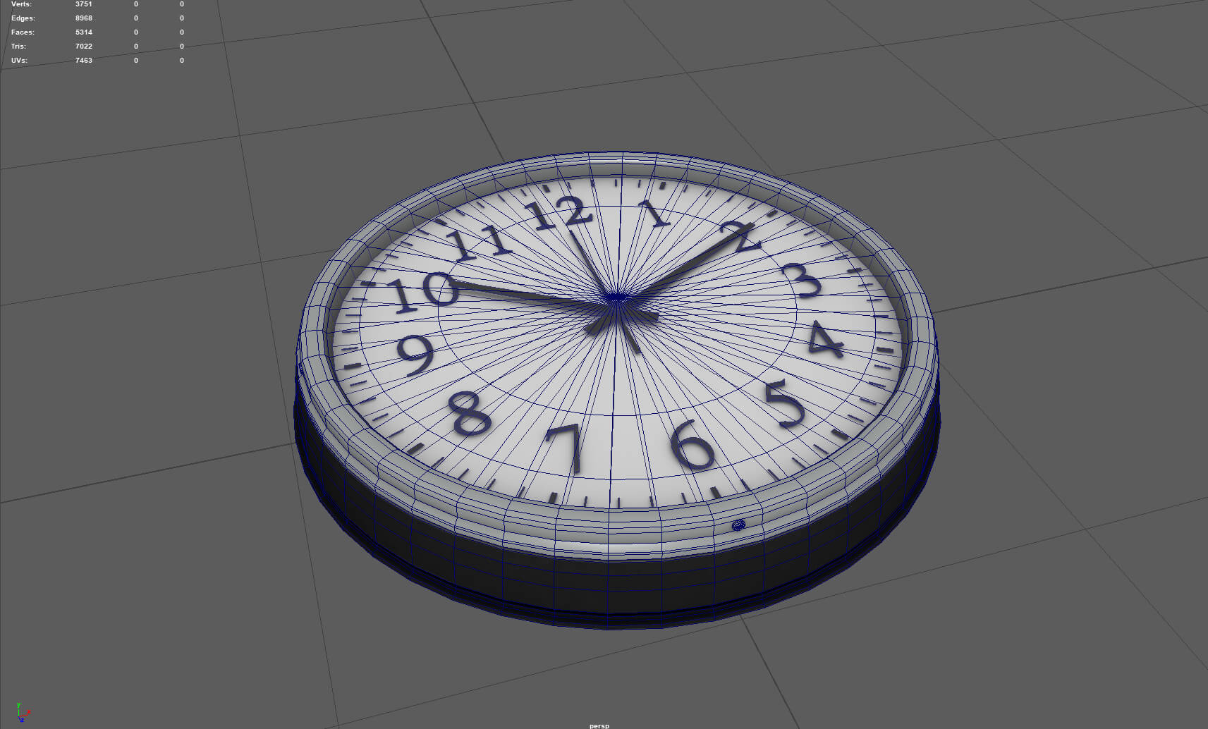 Realistic Wall Clock - 3D Model by sanchiesp