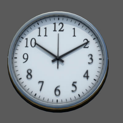 Realistic Wall Clock - 3D Model by sanchiesp