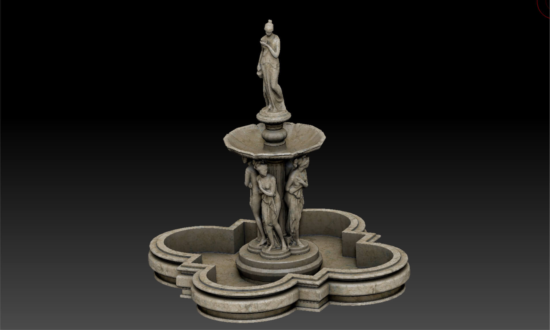 Water Fountain Greek - 3D Model by sanchiesp