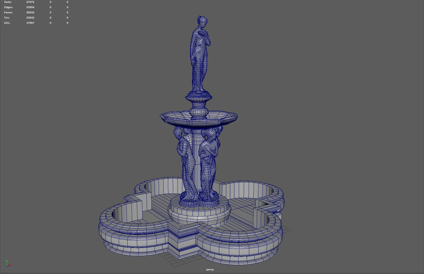 Water Fountain Greek - 3D Model by sanchiesp