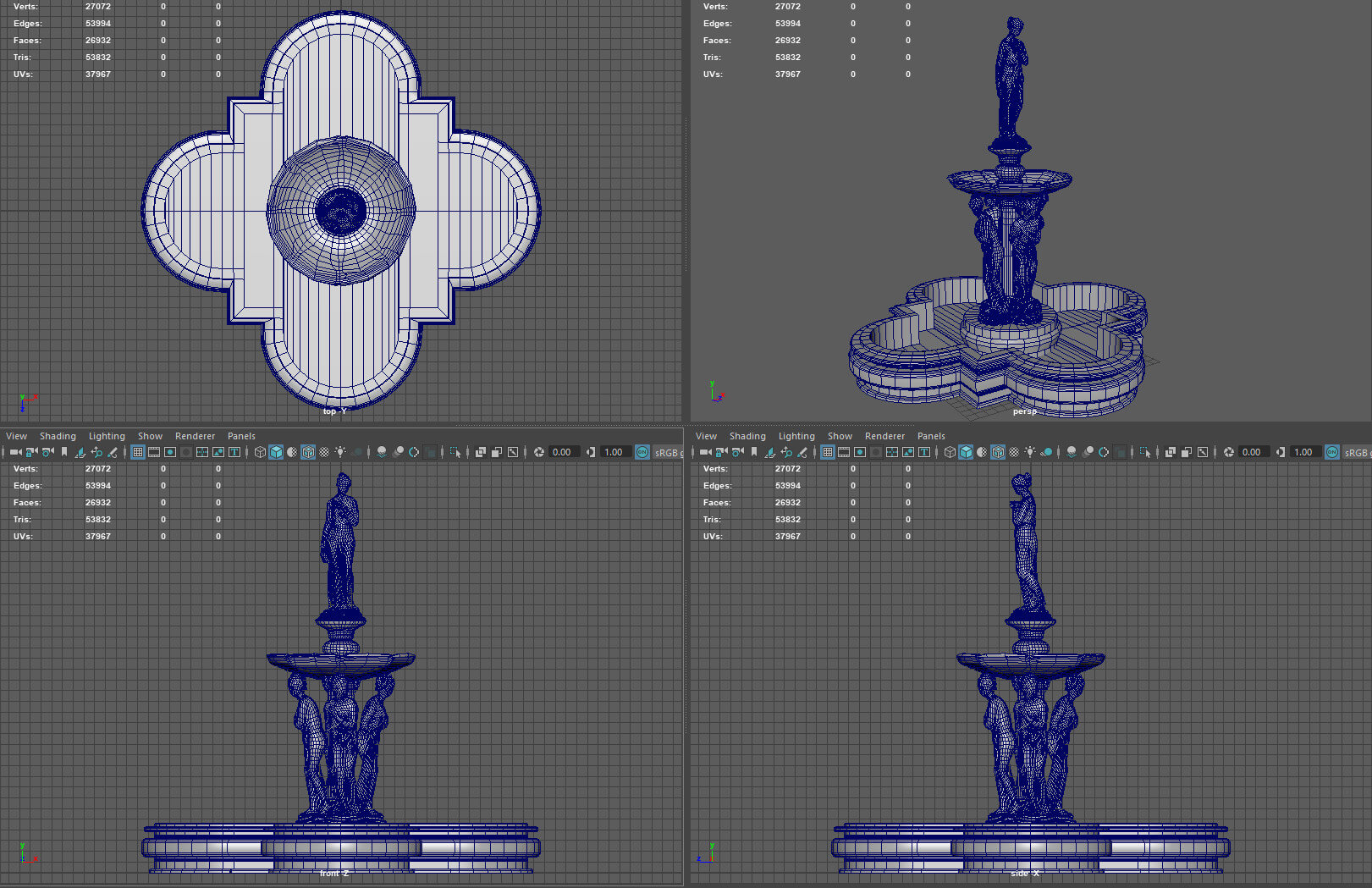 Water Fountain Greek - 3D Model by sanchiesp