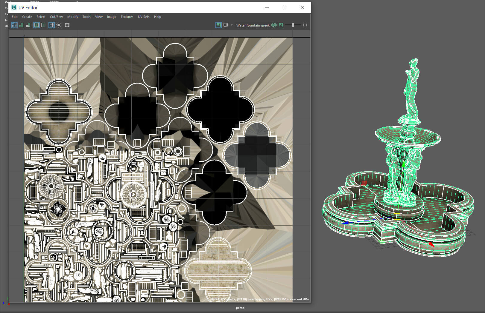Water Fountain Greek - 3D Model by sanchiesp