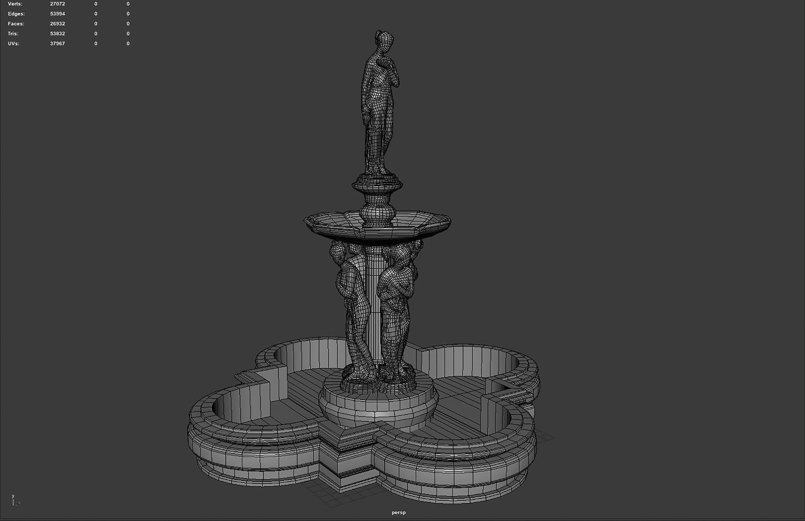 Water Fountain Greek - 3D Model by sanchiesp