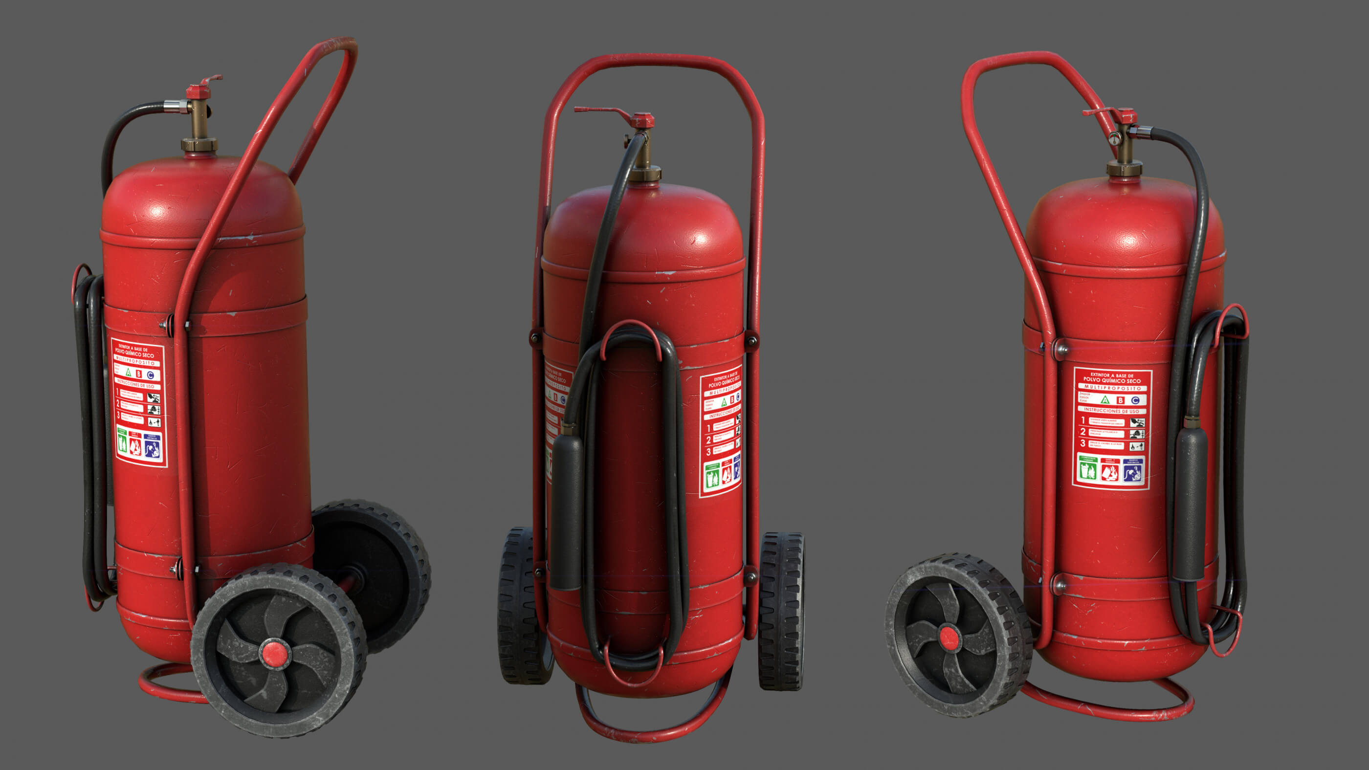 Wheeled Extinguisher - 3D Model by sanchiesp