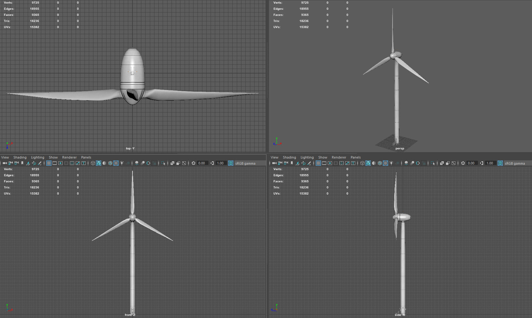 Wind Turbine - 3D Model by sanchiesp
