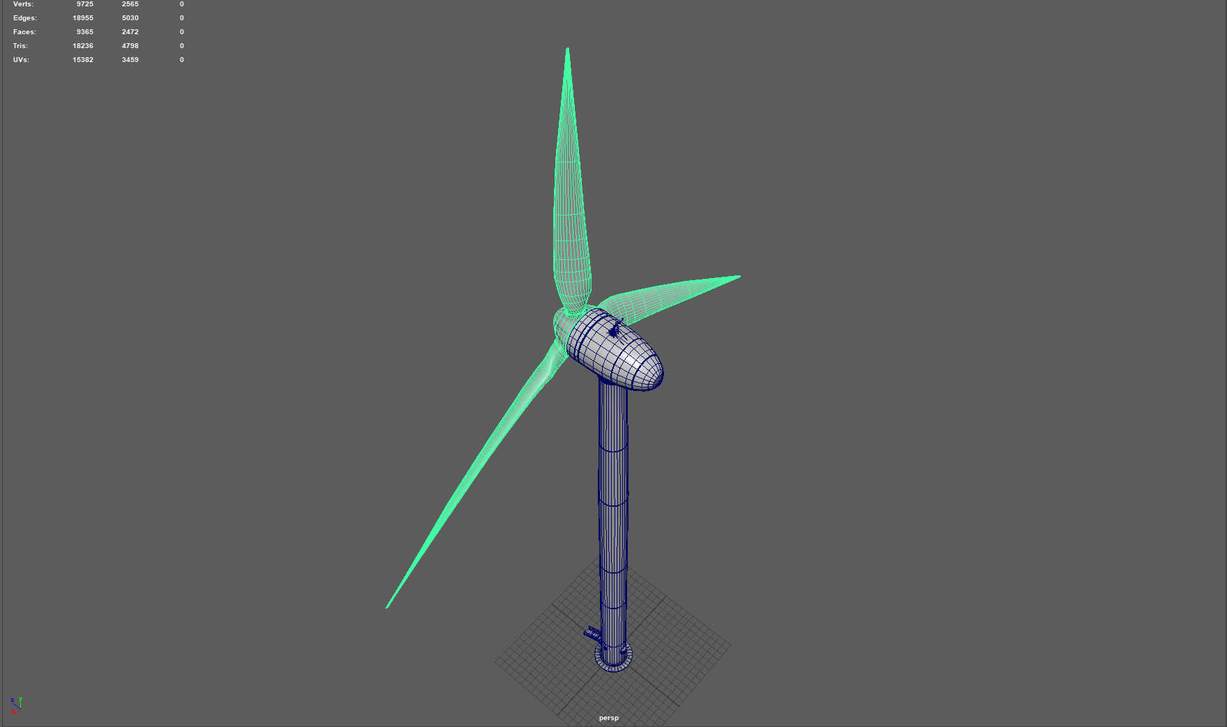 Wind Turbine - 3D Model by sanchiesp