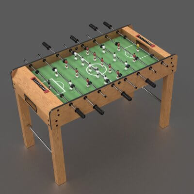 Wooden Football Table - 3D Model by sanchiesp