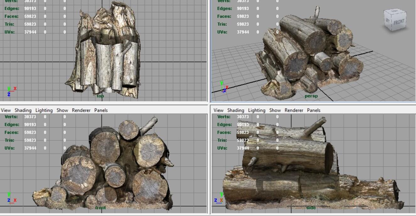 Wooden Logs - 3D Model by sanchiesp