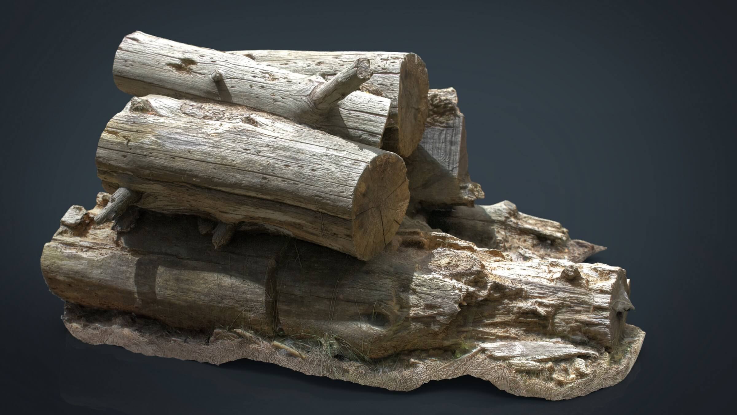Wooden Logs - 3D Model by sanchiesp