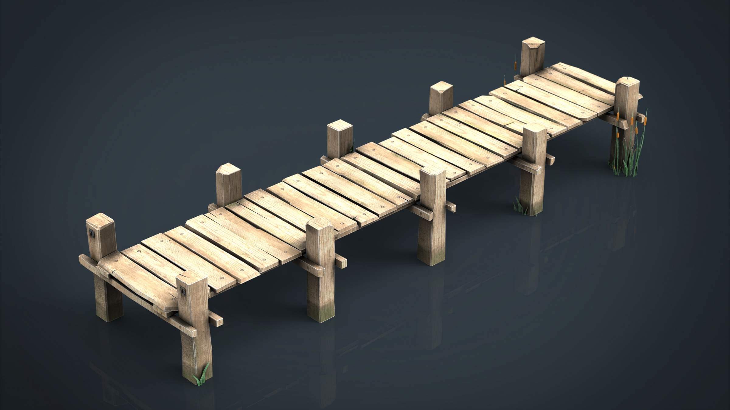 Wooden Pier - 3D Model by sanchiesp