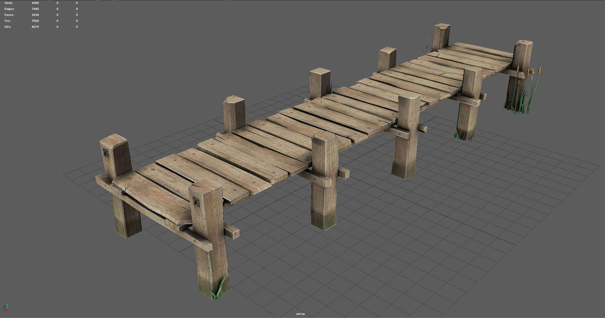 Wooden Pier - 3D Model by sanchiesp