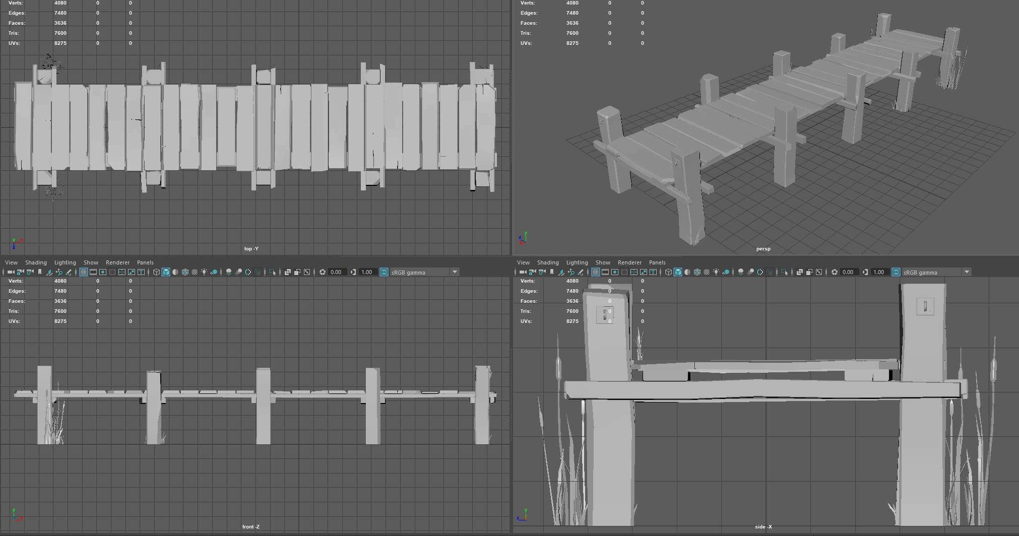 Wooden Pier - 3D Model by sanchiesp