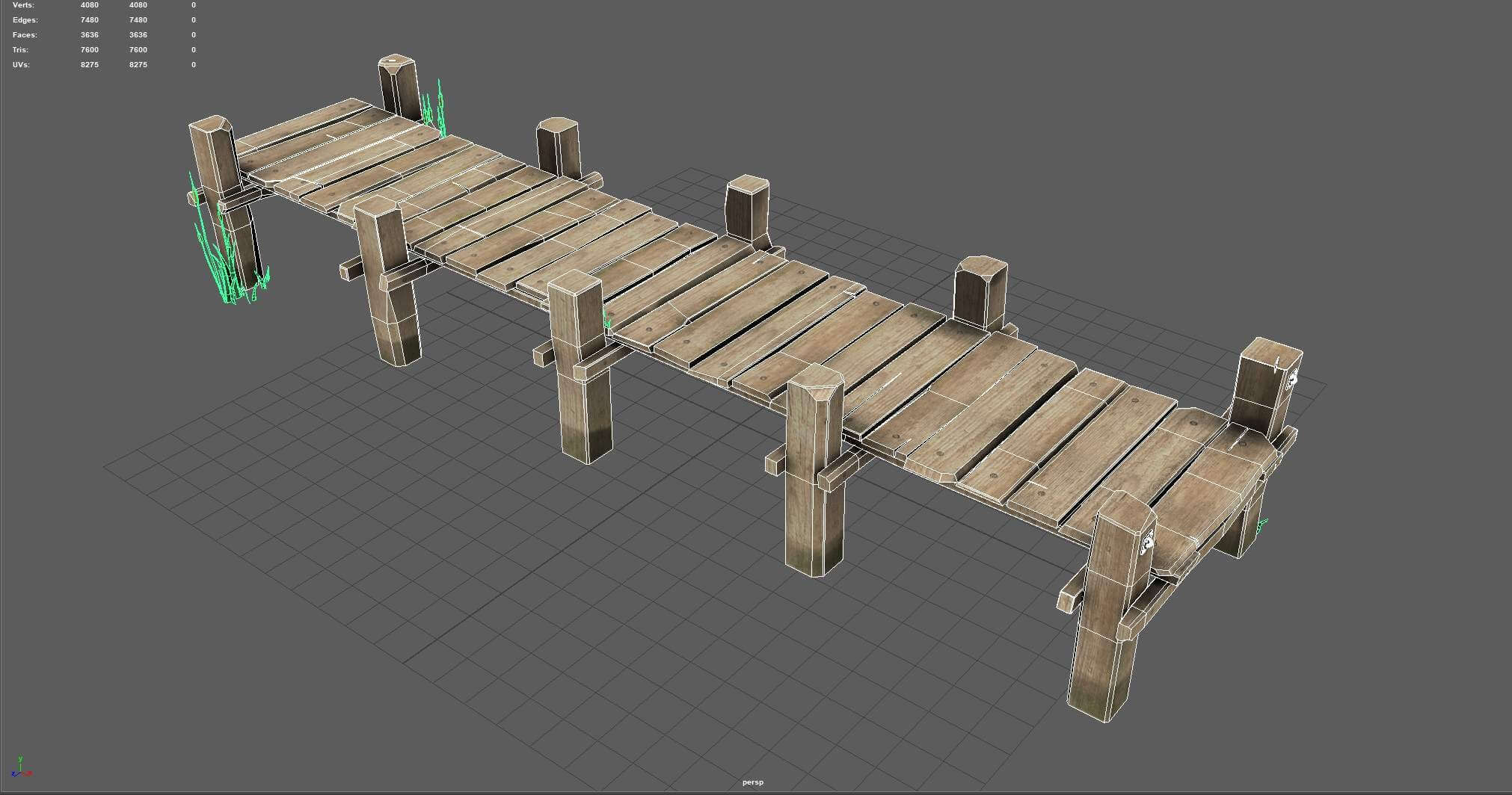 Wooden Pier - 3D Model by sanchiesp
