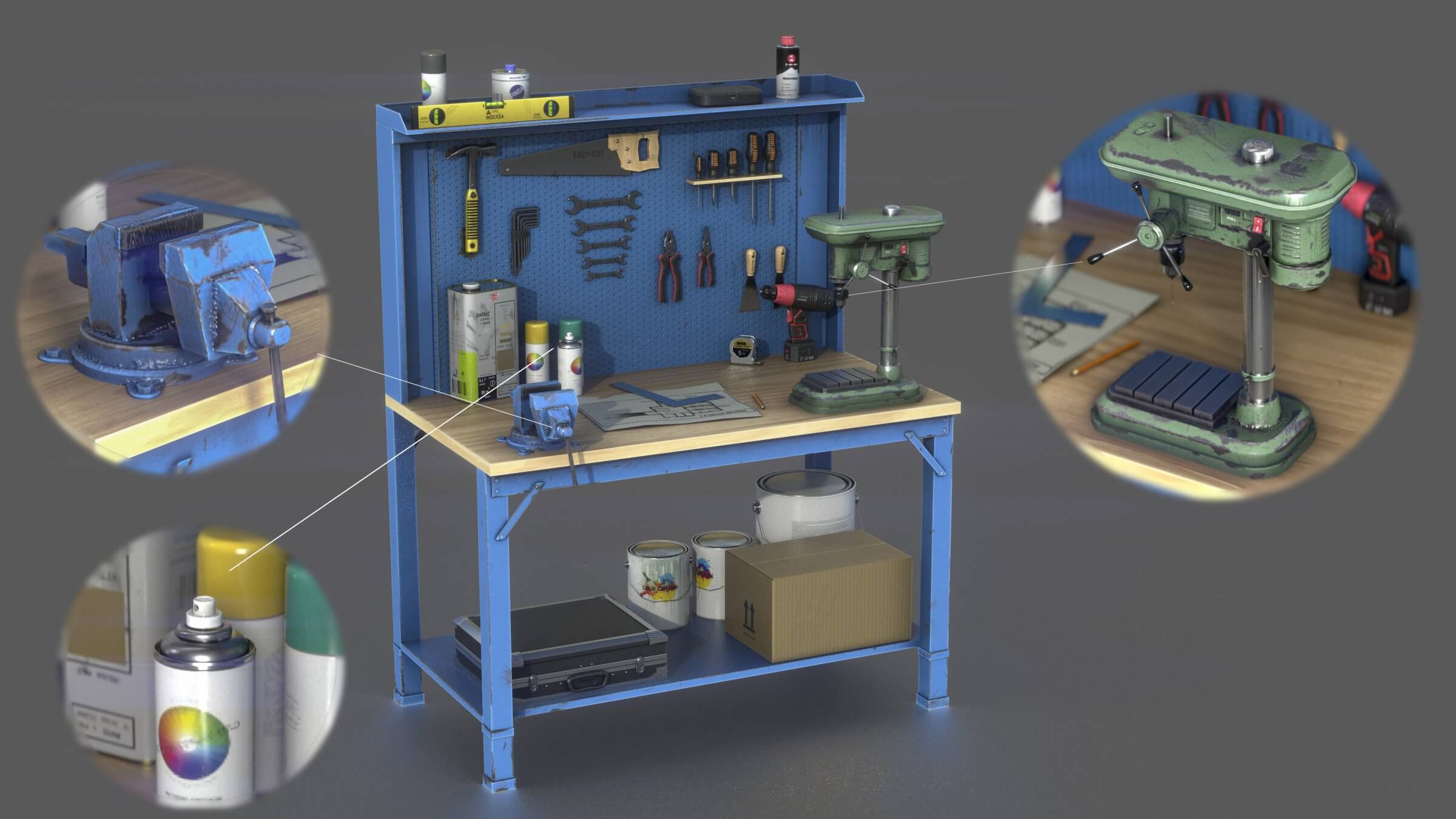 Workbench - 3D Model by sanchiesp