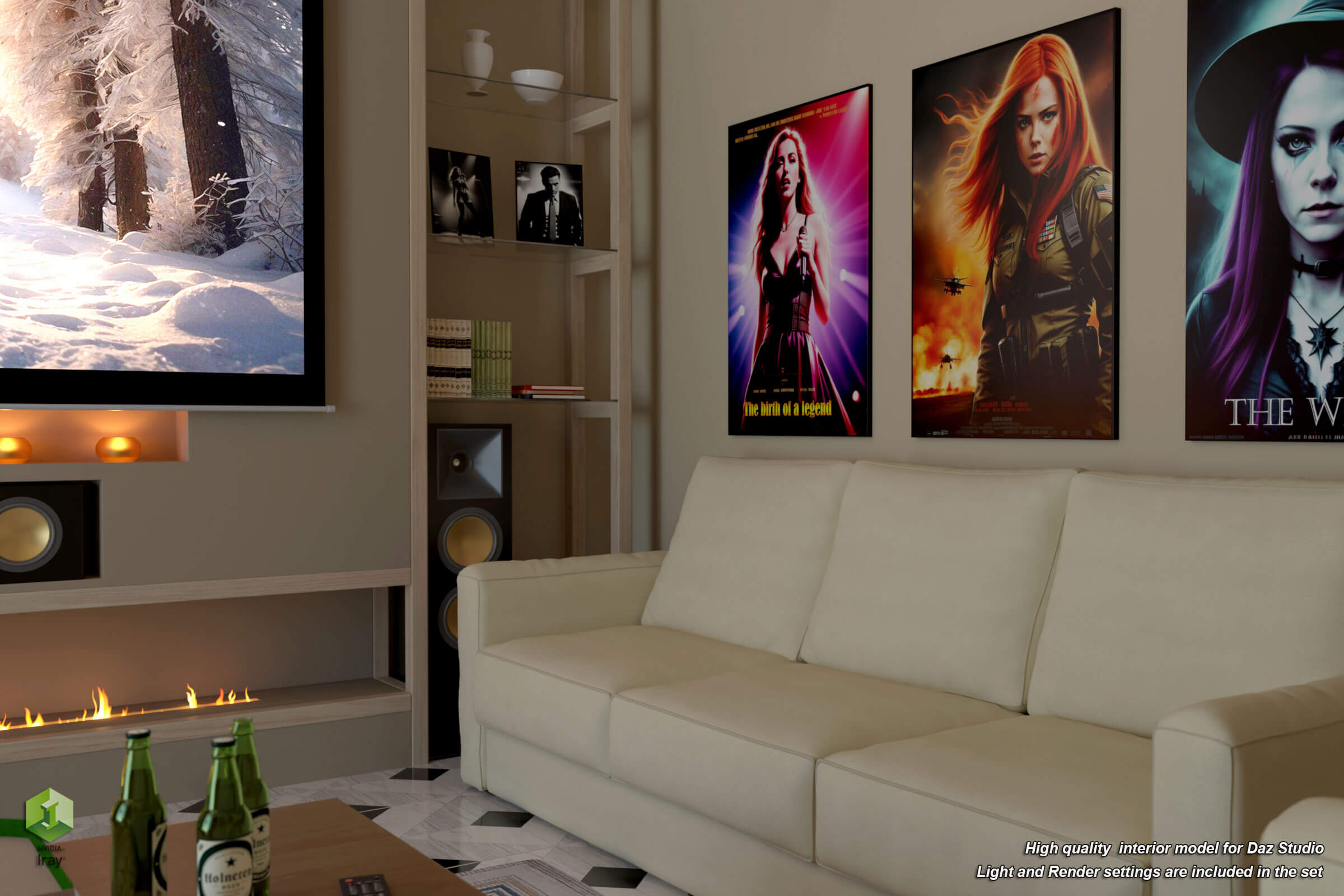 STZ TV Room 03 - Daz Content by Santutius78