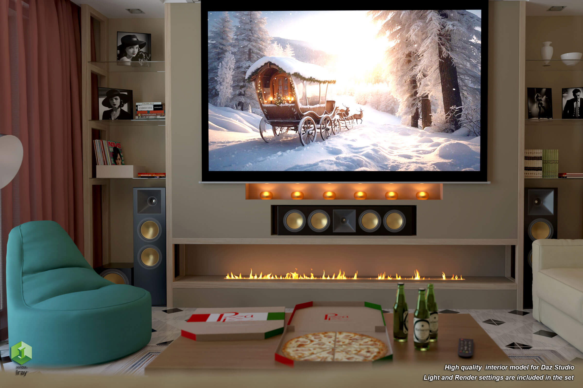 STZ TV Room 03 - Daz Content by Santutius78