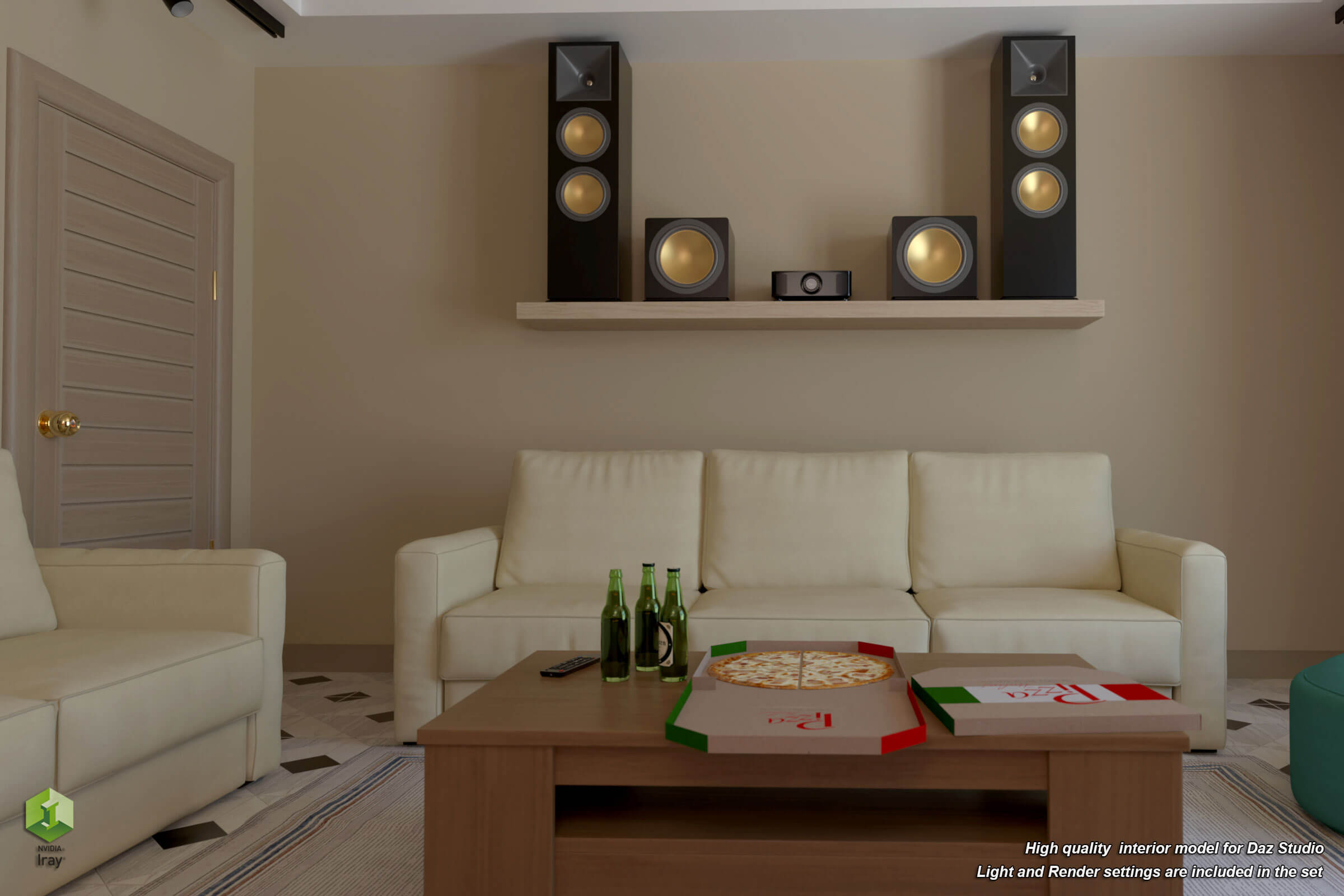 STZ TV Room 03 - Daz Content by Santutius78