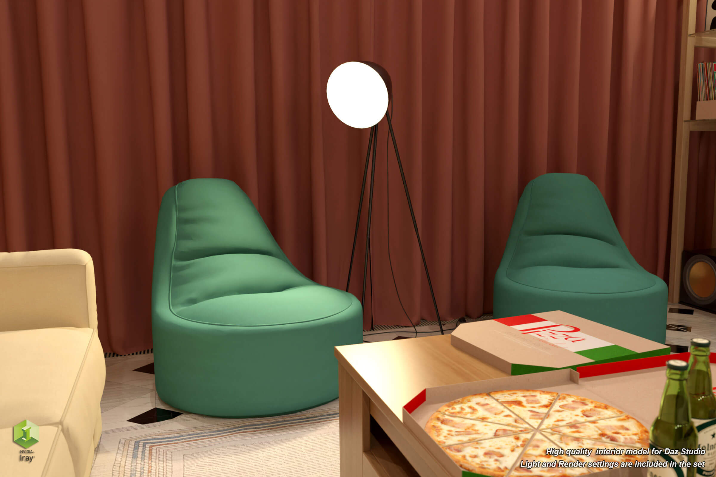 STZ TV Room 03 - Daz Content by Santutius78
