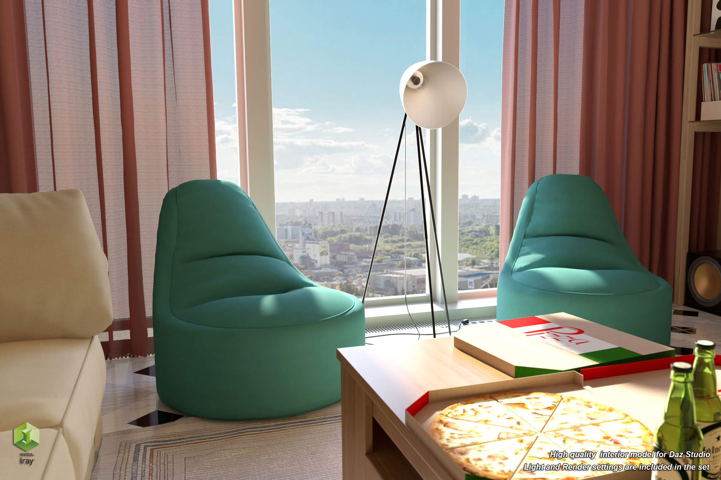 STZ TV Room 03 - Daz Content by Santutius78