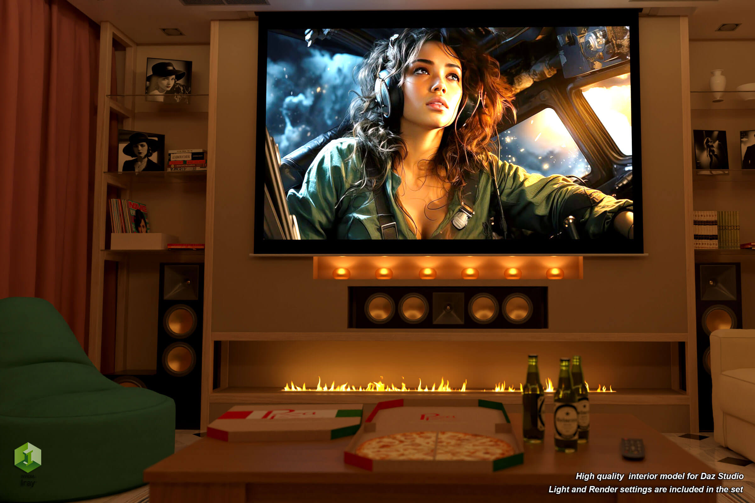 STZ TV Room 03 - Daz Content by Santutius78