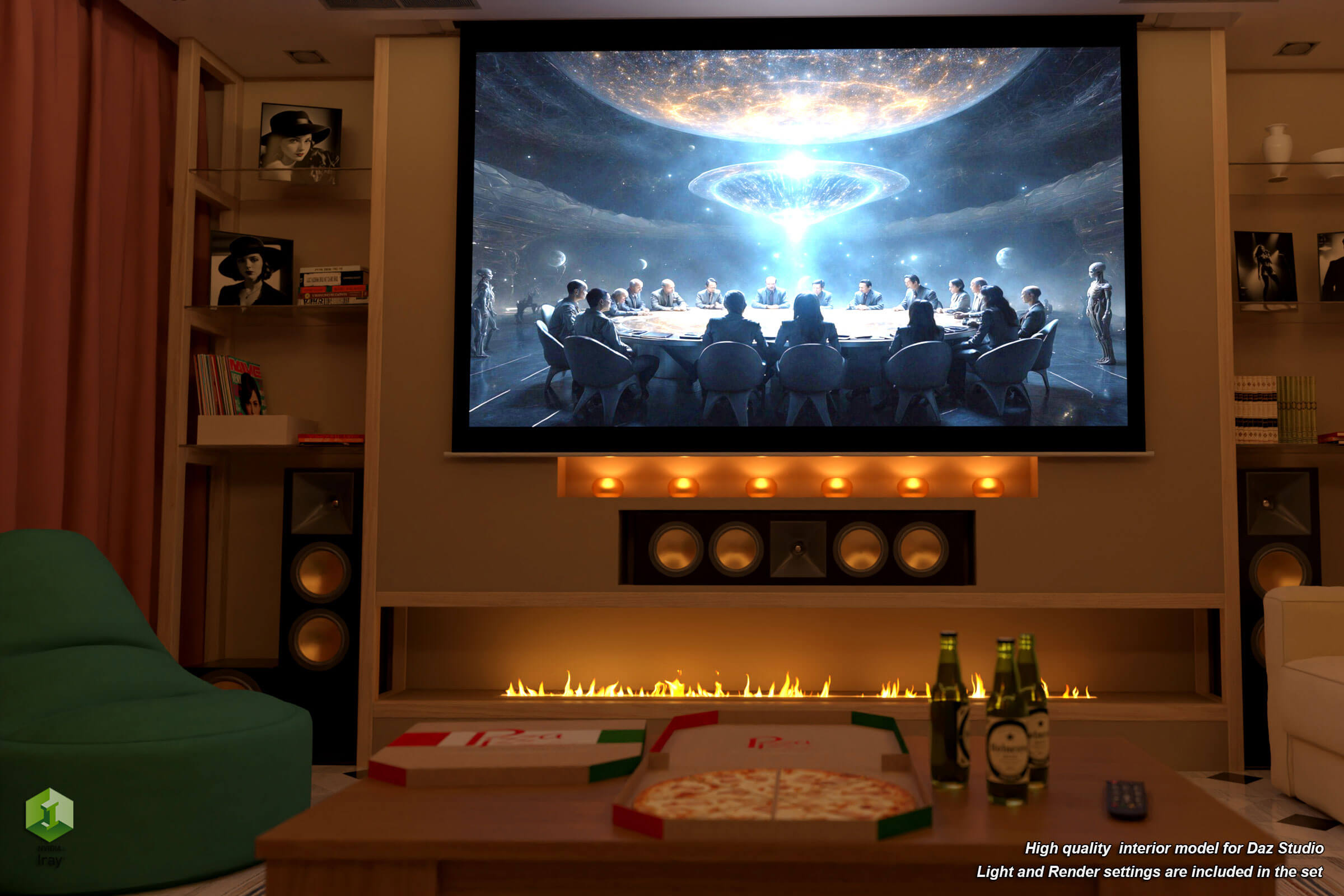 STZ TV Room 03 - Daz Content by Santutius78