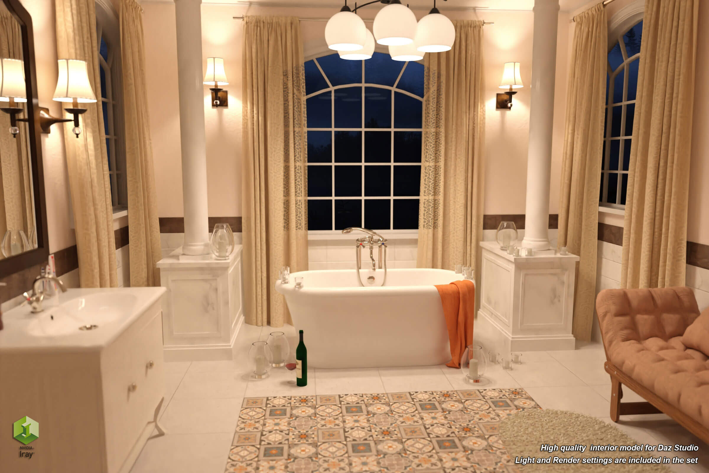 STZ Bathroom - Daz Content by Santutius78
