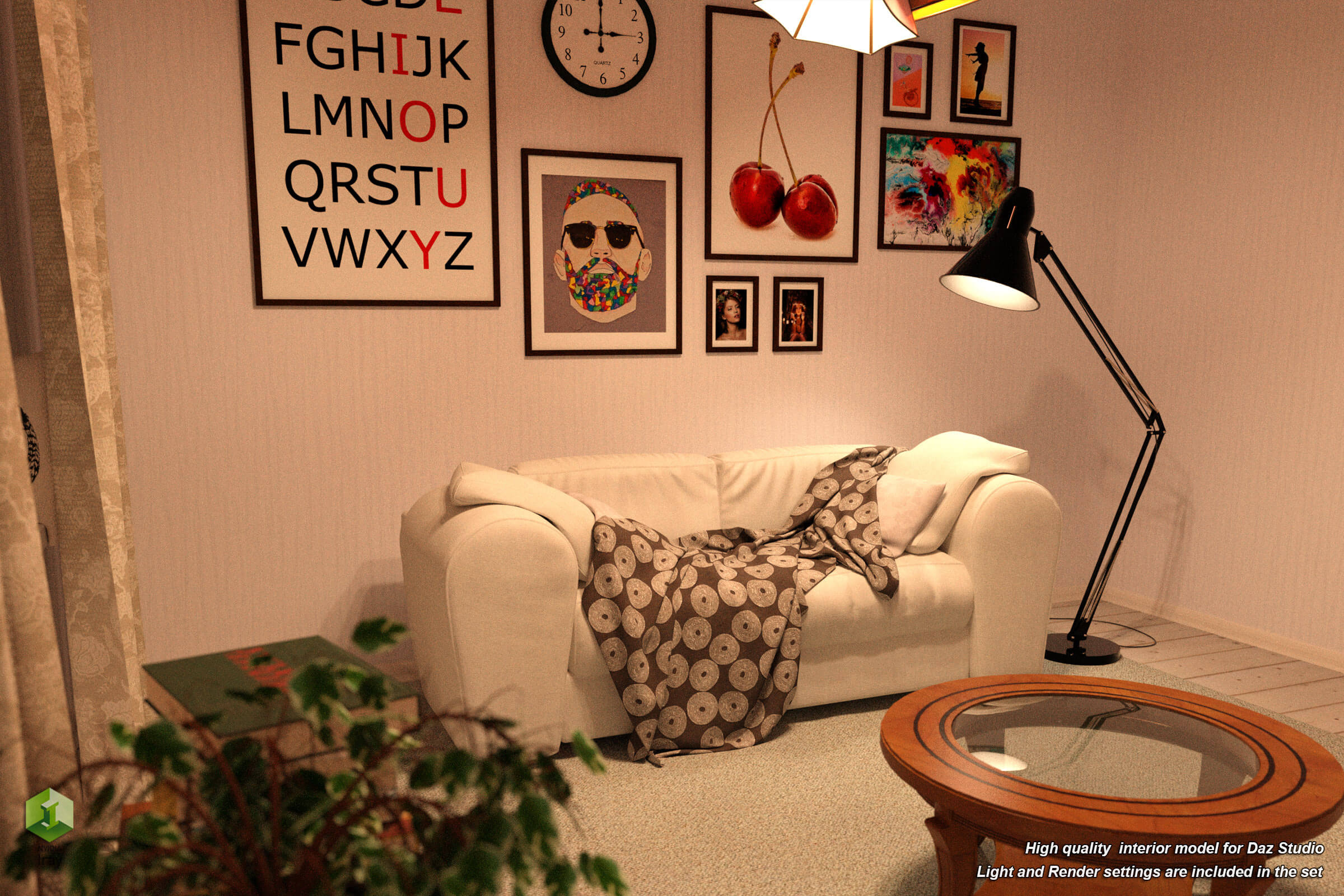 STZ Small Room - Daz Content by Santutius78