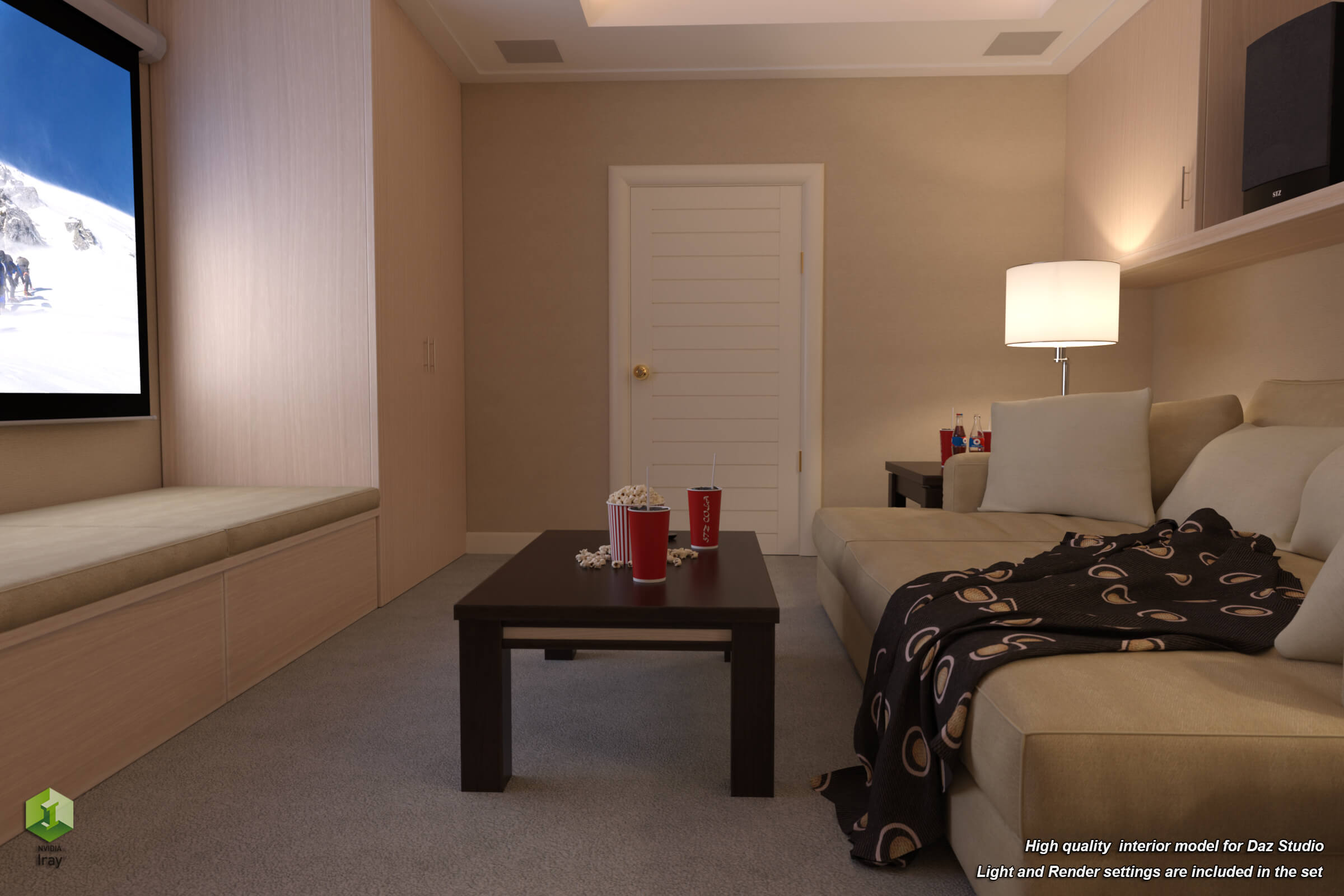 STZ TV Room 02 - Daz Content by Santutius78